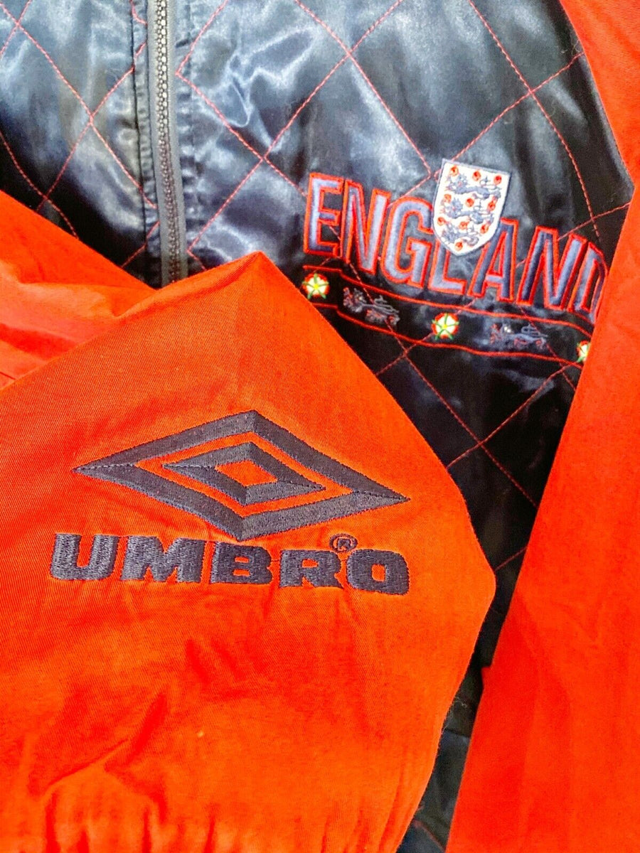1992/93 ENGLAND Vintage Umbro Bomber Jacket (L) Gascoigne Platt Sheare ...
